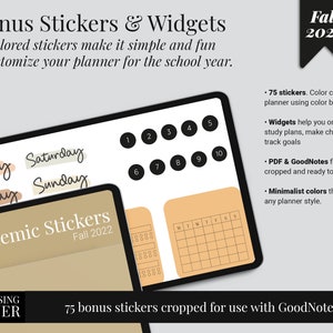 Academic Digital Planner 2022 2023, Bright Colors, Goodnotes Planner ...