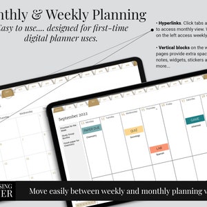 Academic Digital Planner 2022 2023, Bright Colors, Goodnotes Planner ...