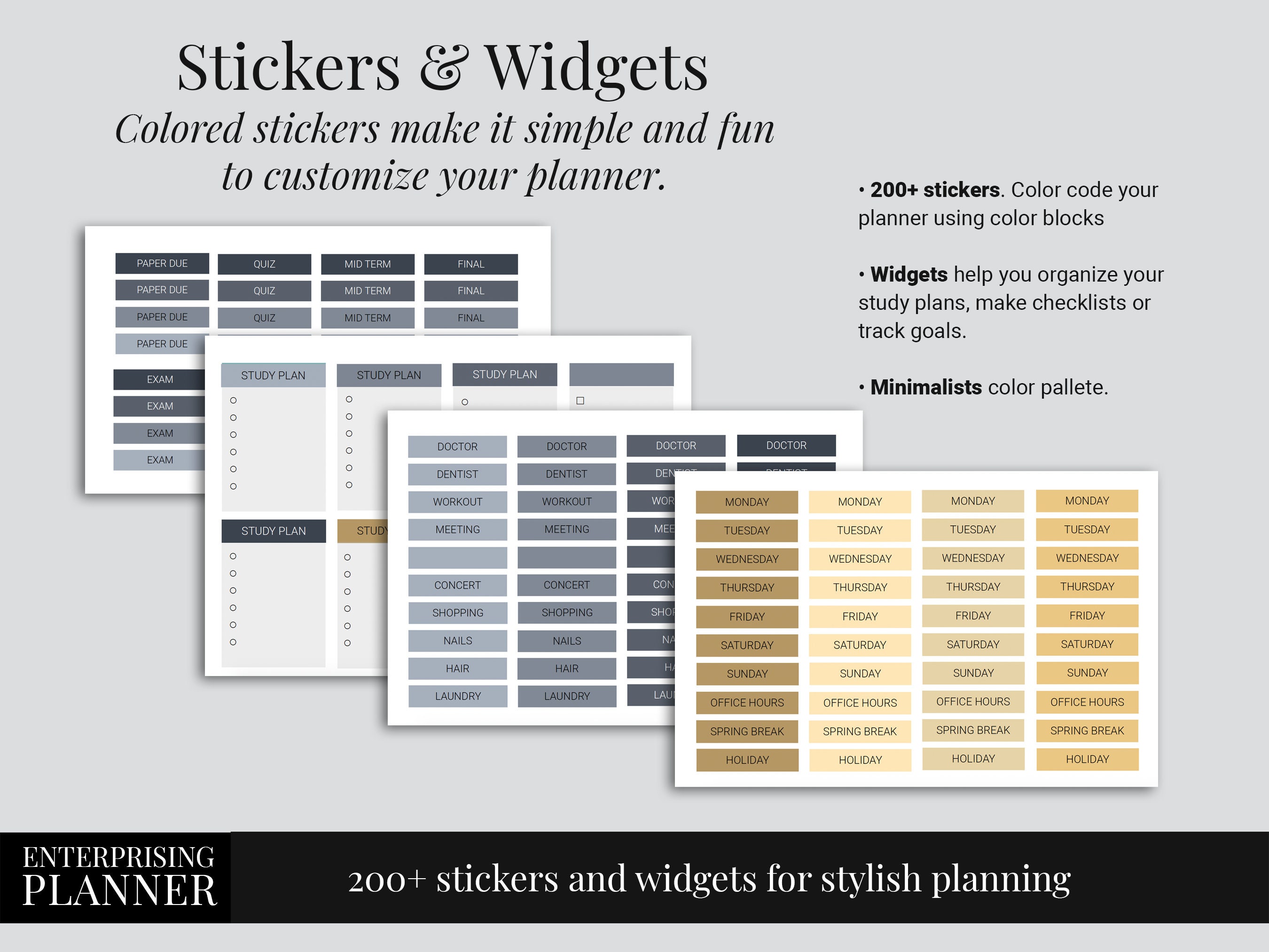 Student Digital Planner 2022 2023, Minimalistic, Goodnotes Planner ...