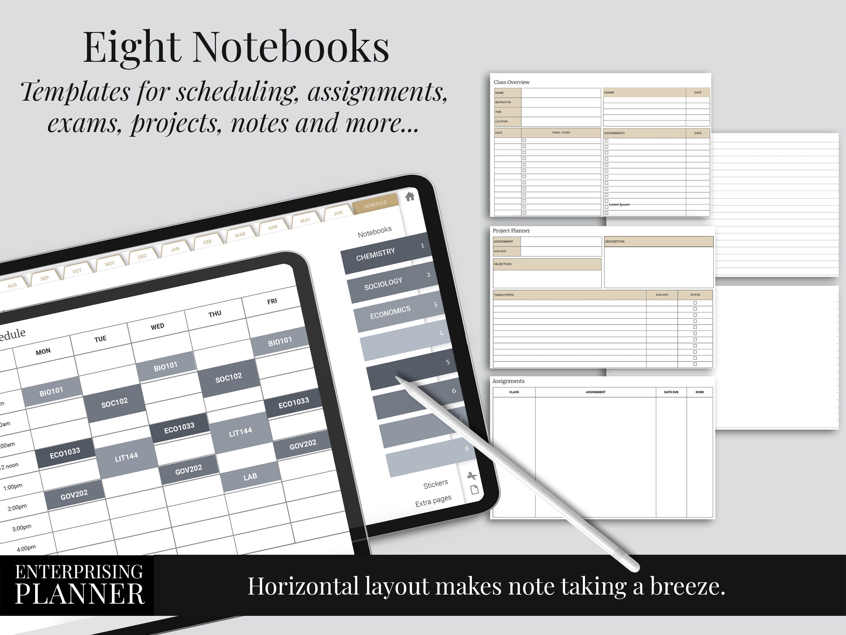 Student Digital Planner 2022 2023, Minimalistic, Goodnotes Planner ...