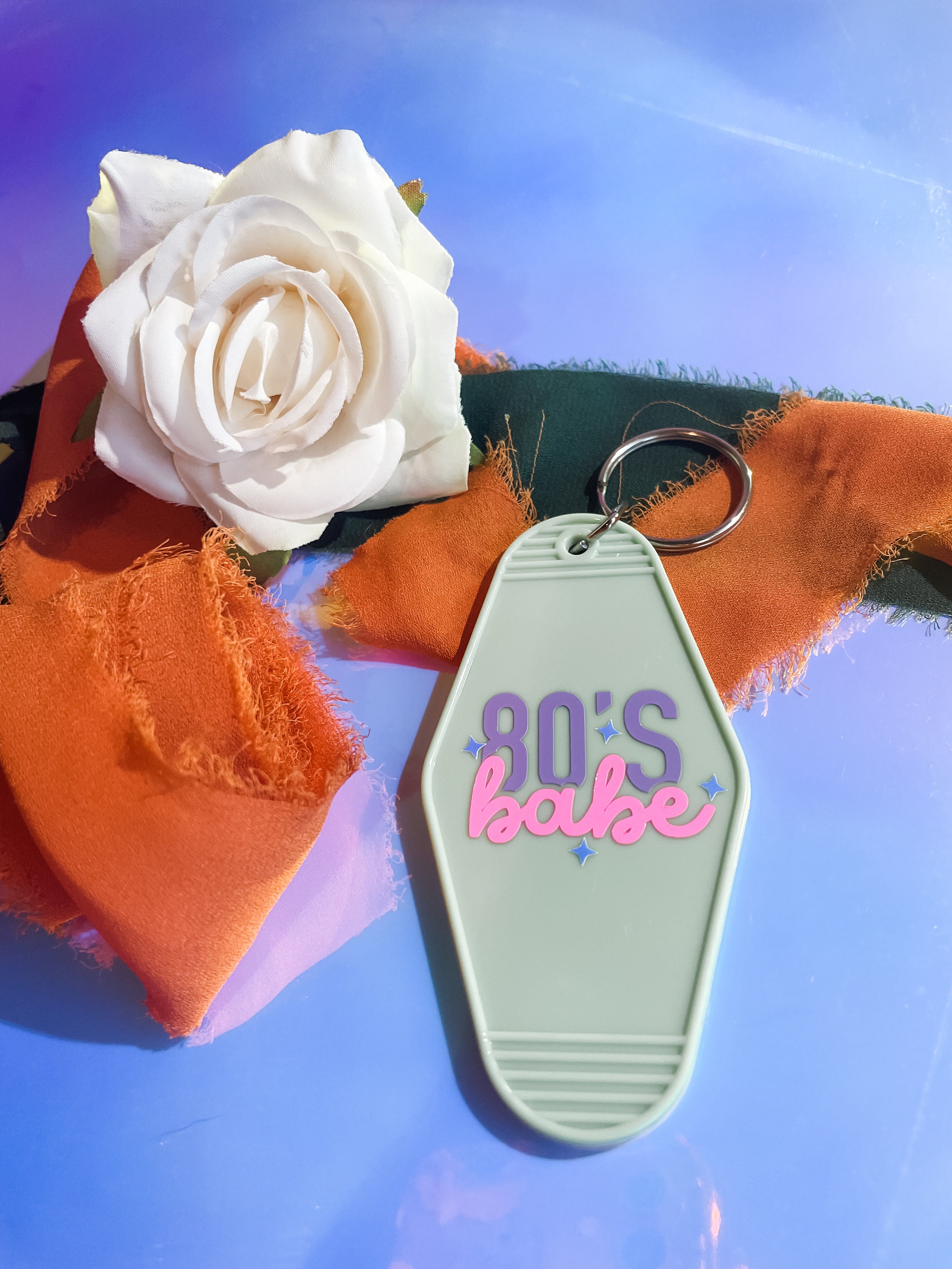Retro Keychain Motel Keychain 90s Babe Birthday Gifts - Etsy