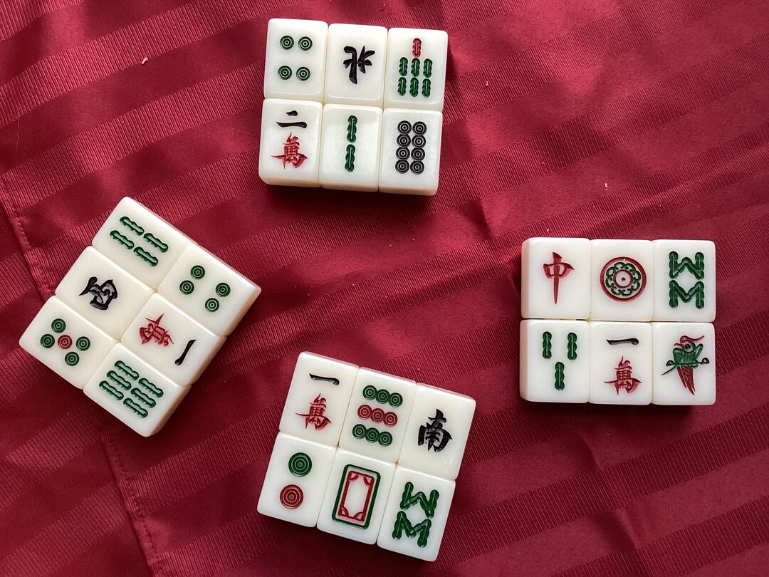 Set of 4 Mahjong Coasters-ivory - Etsy