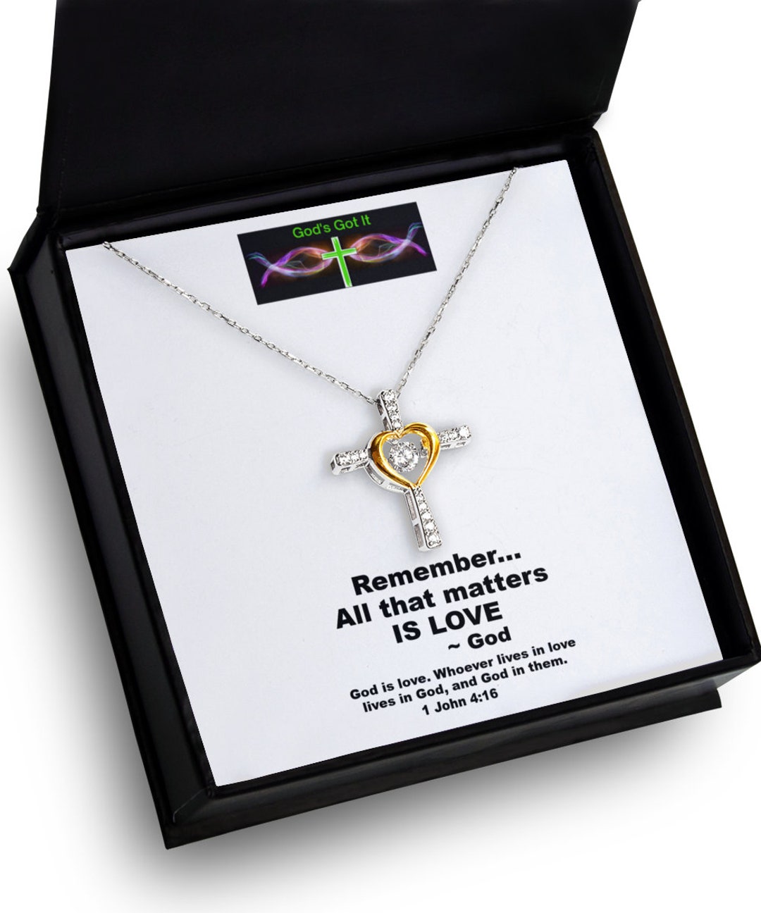 Sterling Silver Jeweled Cross Stunning Symbol of God's Love Christian ...