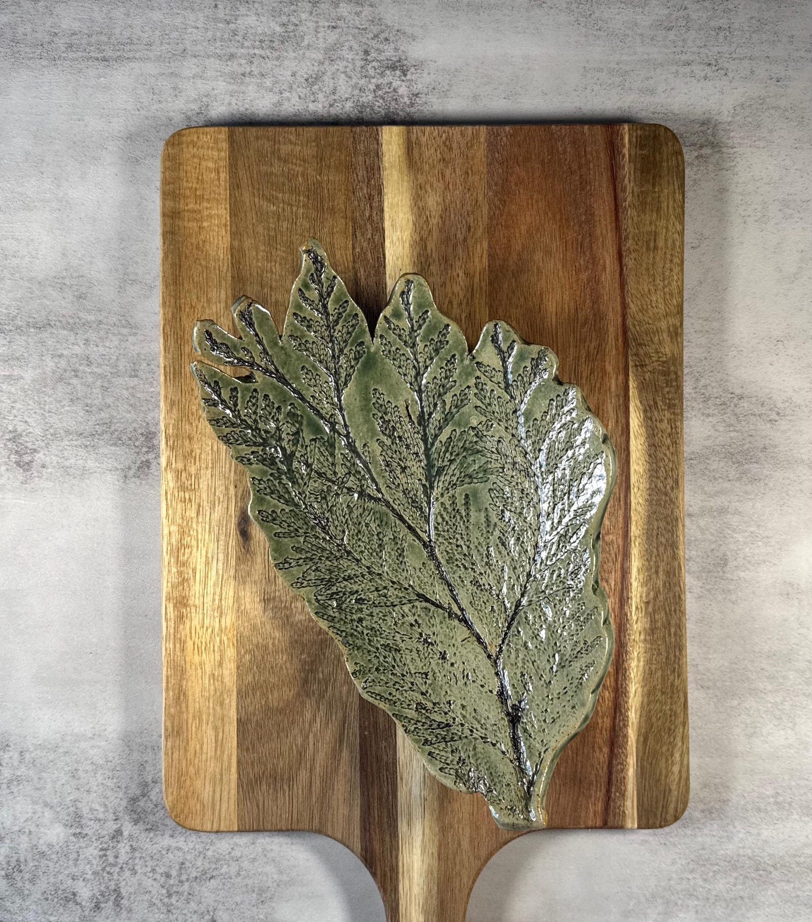 Cypress Branch Dish | Ceramic Leaf Dish | Spoon Rest | Jewelry Dish ...