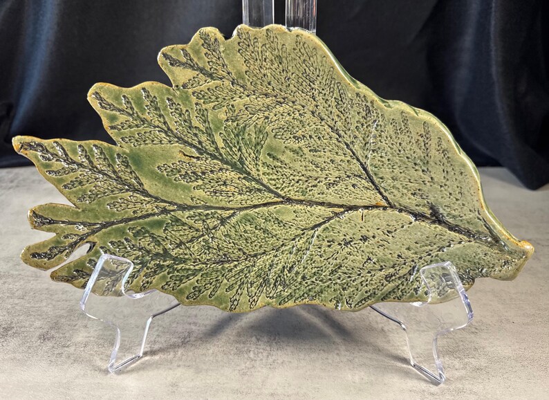 Cypress Branch Dish | Ceramic Leaf Dish | Spoon Rest | Jewelry Dish ...