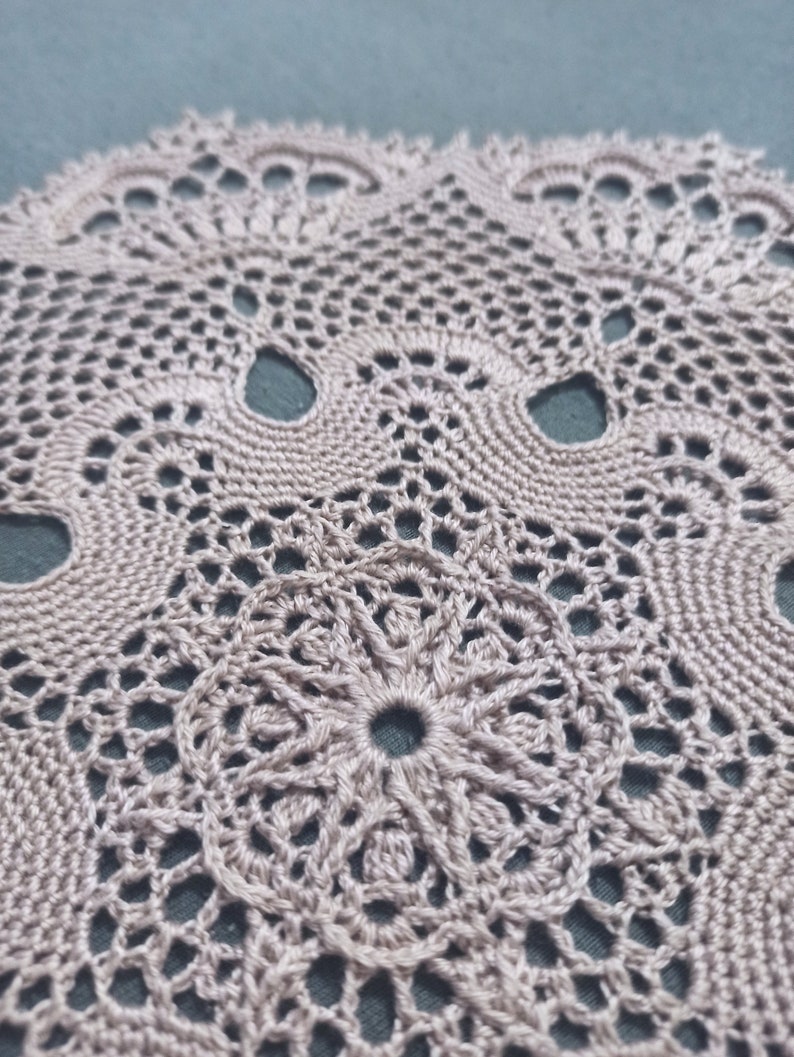 Handmade Textured Coffee Crochet Doily. - Etsy
