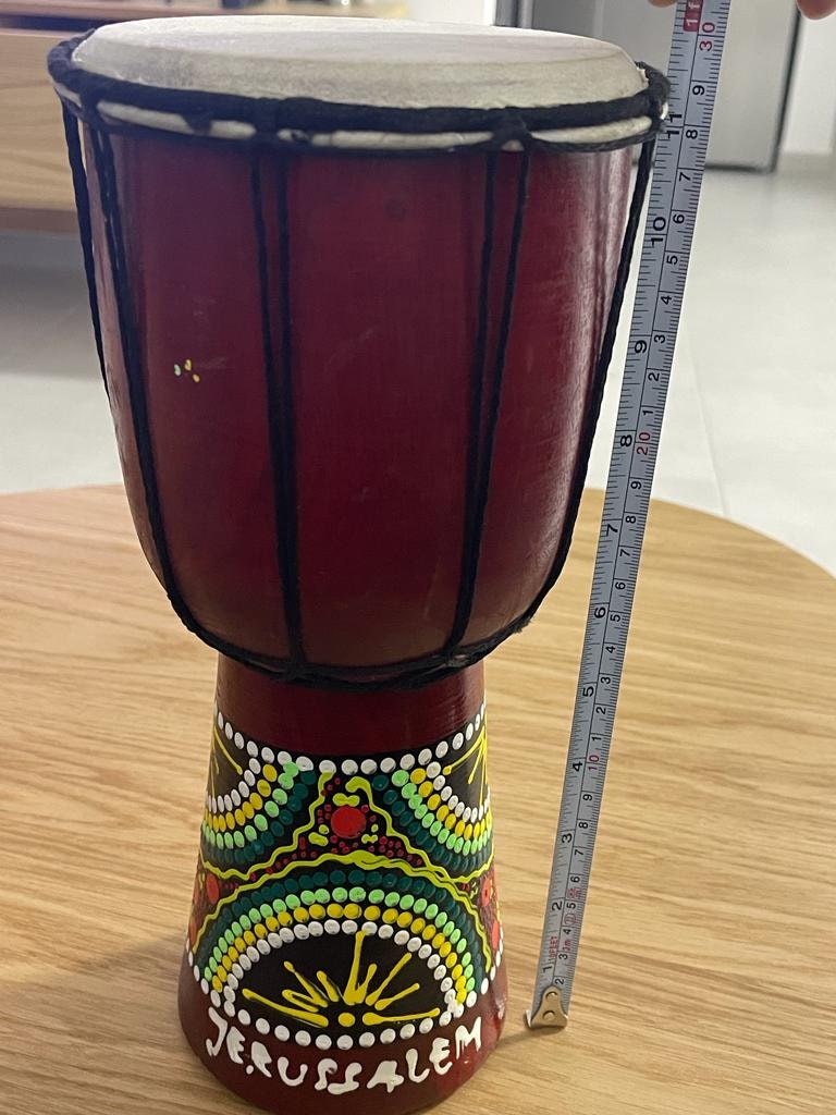 Indonesian Balinese Hand Painted Djembe Asthetic Decor Wooden Showpiece ...