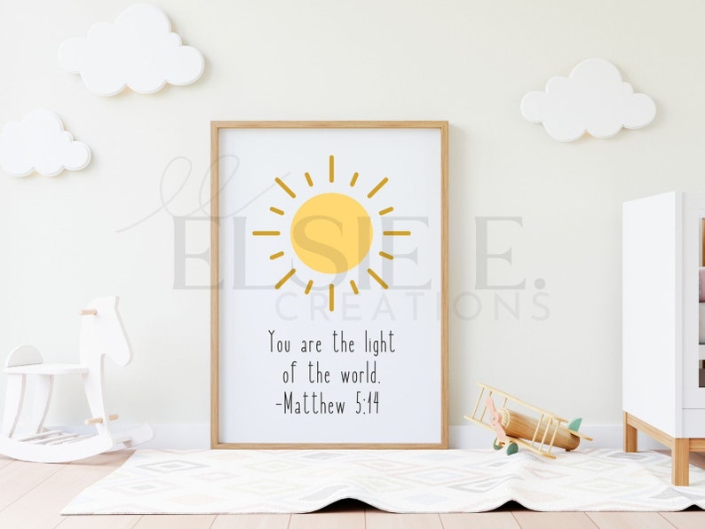 Kids Bible Verse Wall Art, Set of 4, Nursery Wall Art, Scripture Print ...