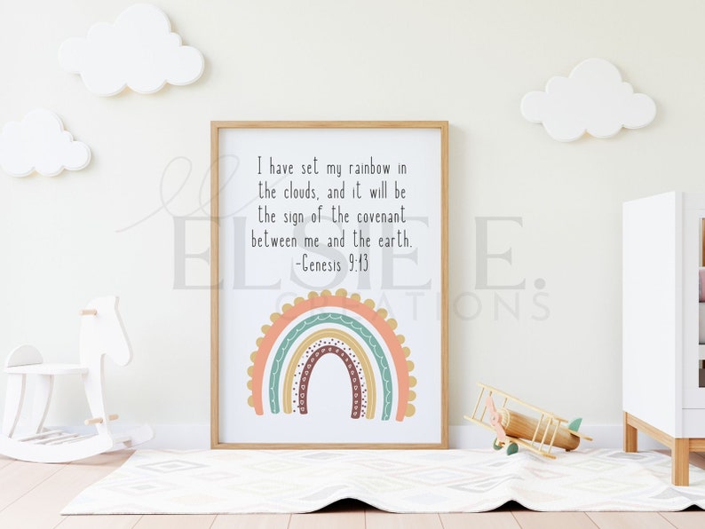 Kids Bible Verse Wall Art, Set of 4, Nursery Wall Art, Scripture Print ...