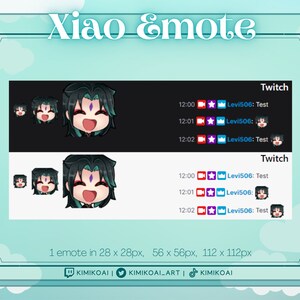 Genshin Impact Xiao Emote 3 Pack, Twitch, Discord, Youtube, Anime ...