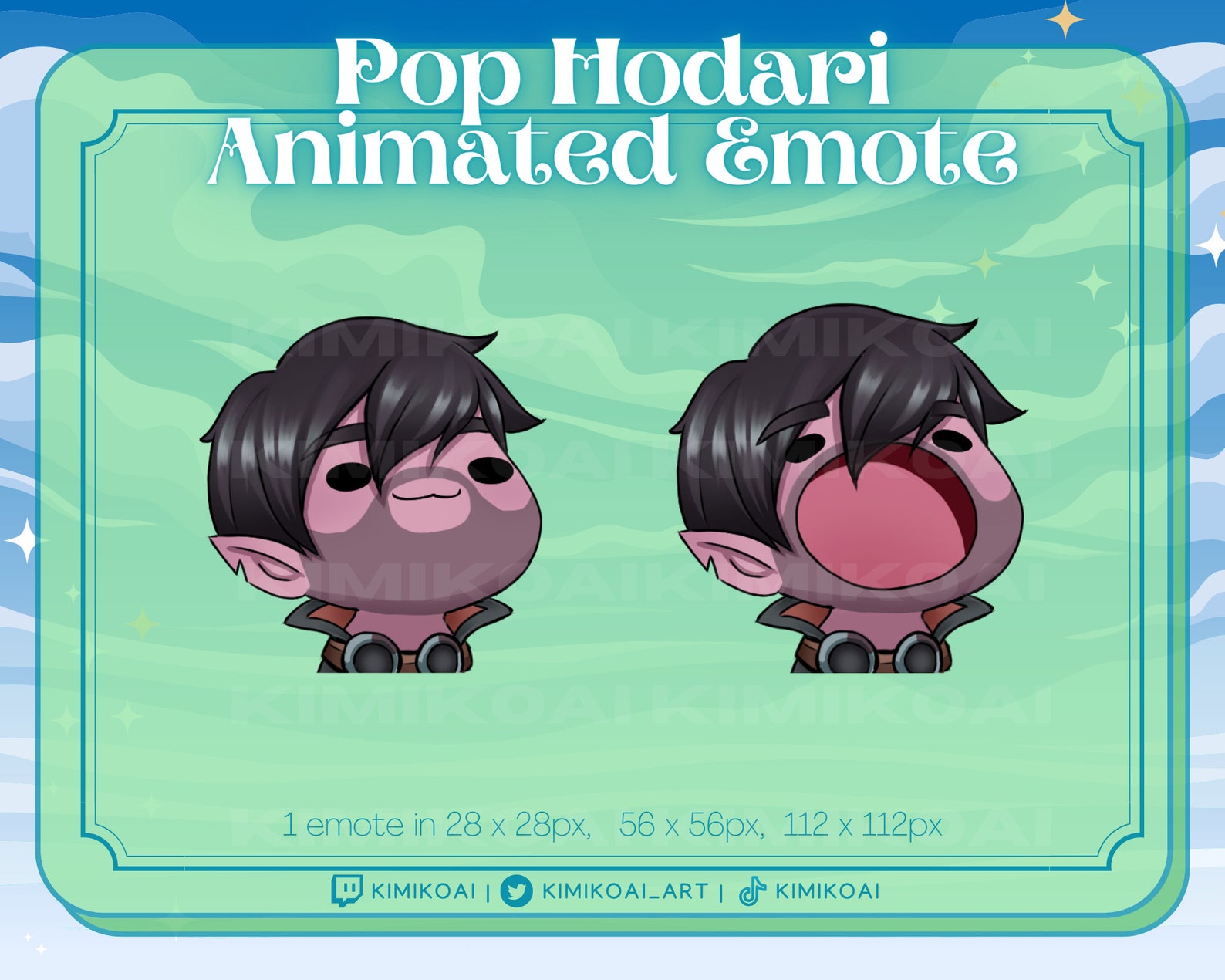 Palia Pop Hodari Animated Emote for Twitch, Discord, Youtube - Etsy