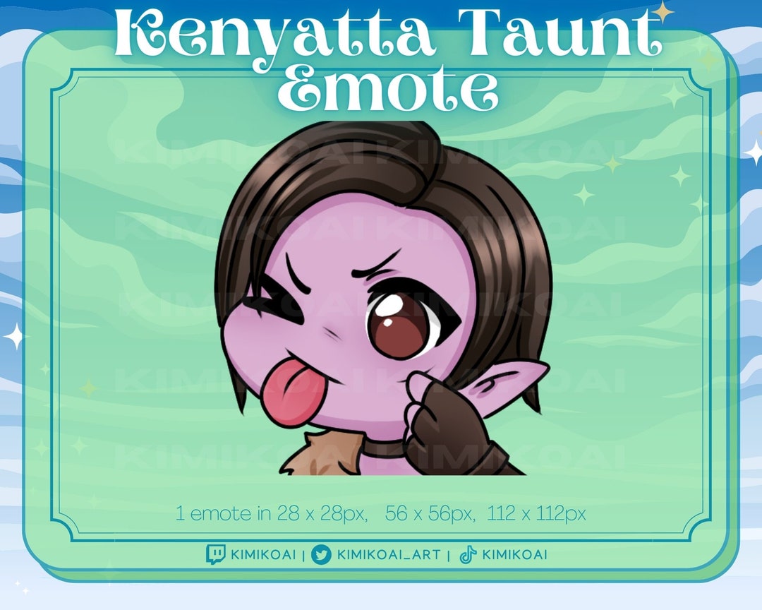 Palia Kenyatta Taunt, Blep, Tease, Emote for Twitch - Etsy