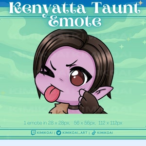 Palia Kenyatta Taunt, Blep, Tease, Emote for Twitch - Etsy