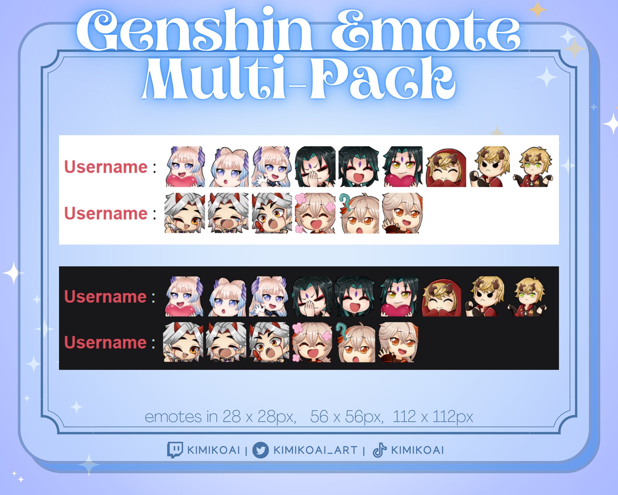 Genshin Impact Emote Multi-pack Includes 15 Emotes Kazuha, Kokomi, Xiao ...