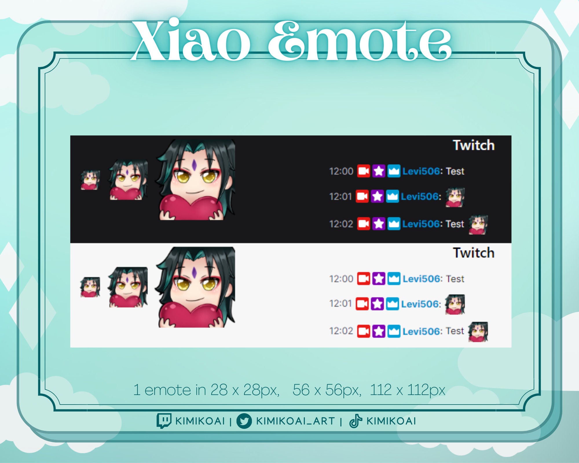 Genshin Impact Xiao Emote 3 Pack, Twitch, Discord, Youtube, Anime ...