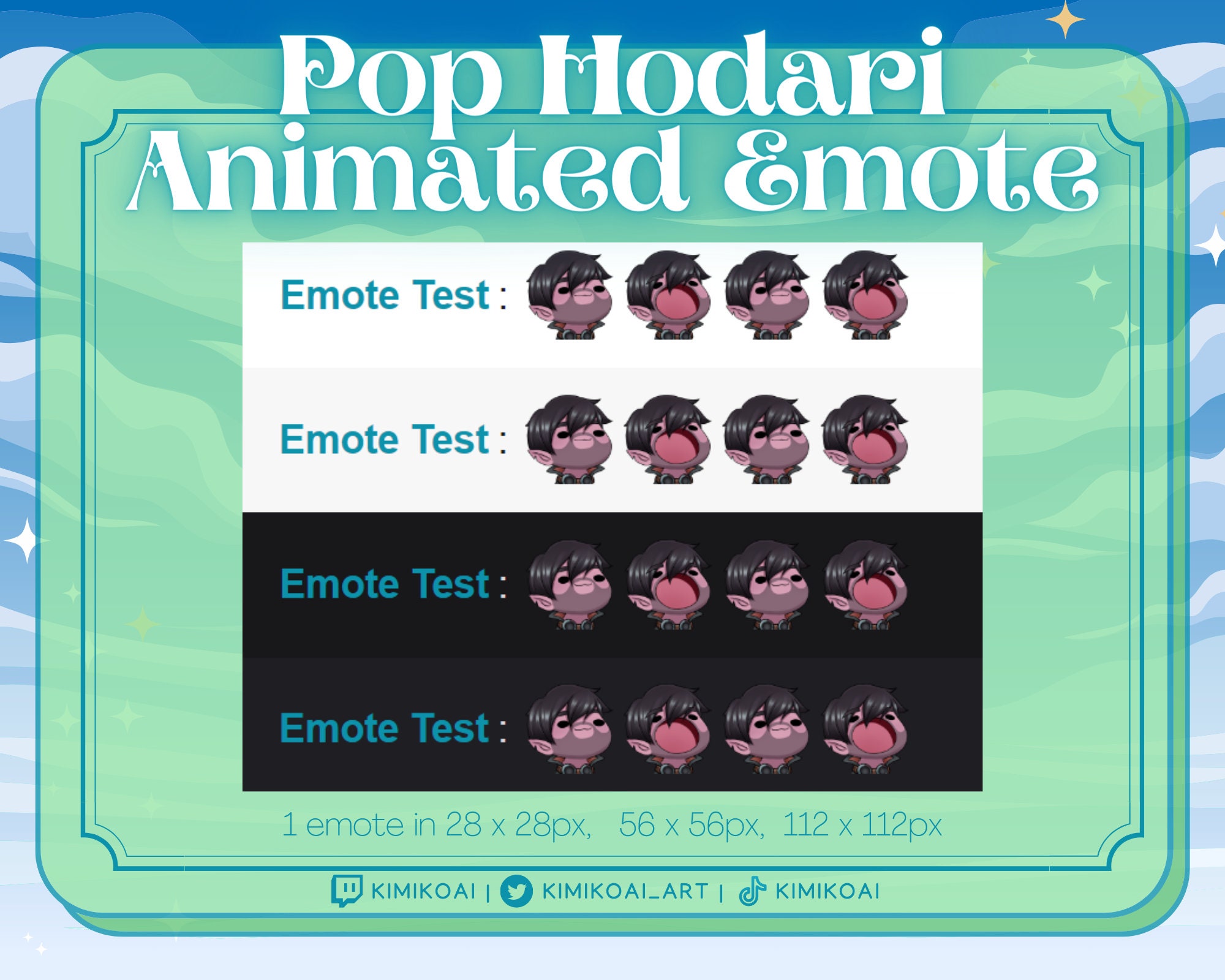 Palia Pop Hodari Animated Emote for Twitch, Discord, Youtube - Etsy