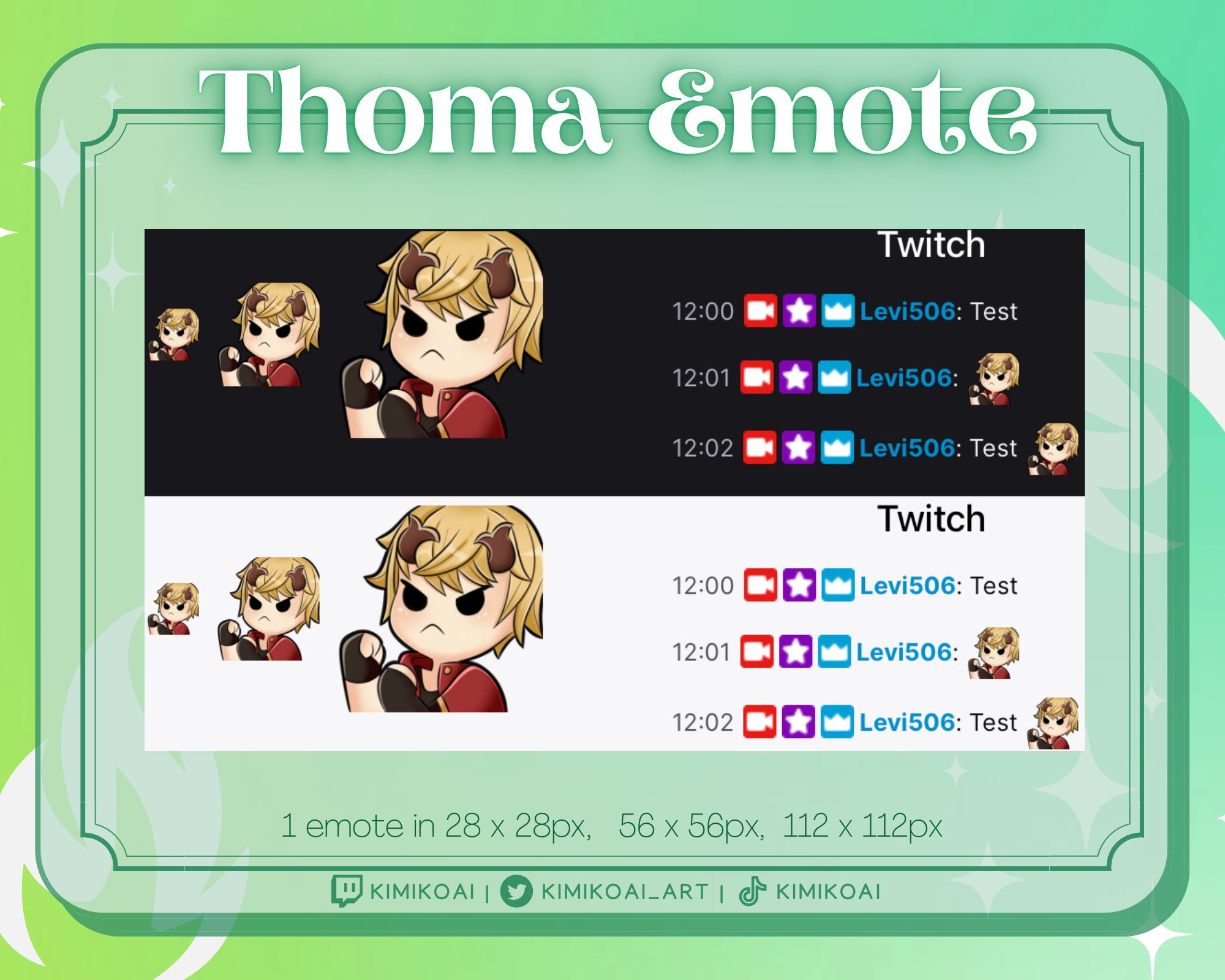 Genshin Impact Thoma Fight Punch Emote, Twitch, Discord, Anime - Etsy ...