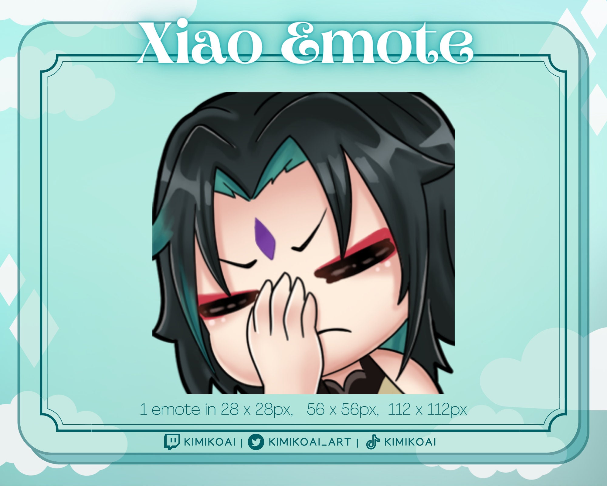 Genshin Impact Xiao Disappointed Face Palm Emote, Twitch, Discord ...