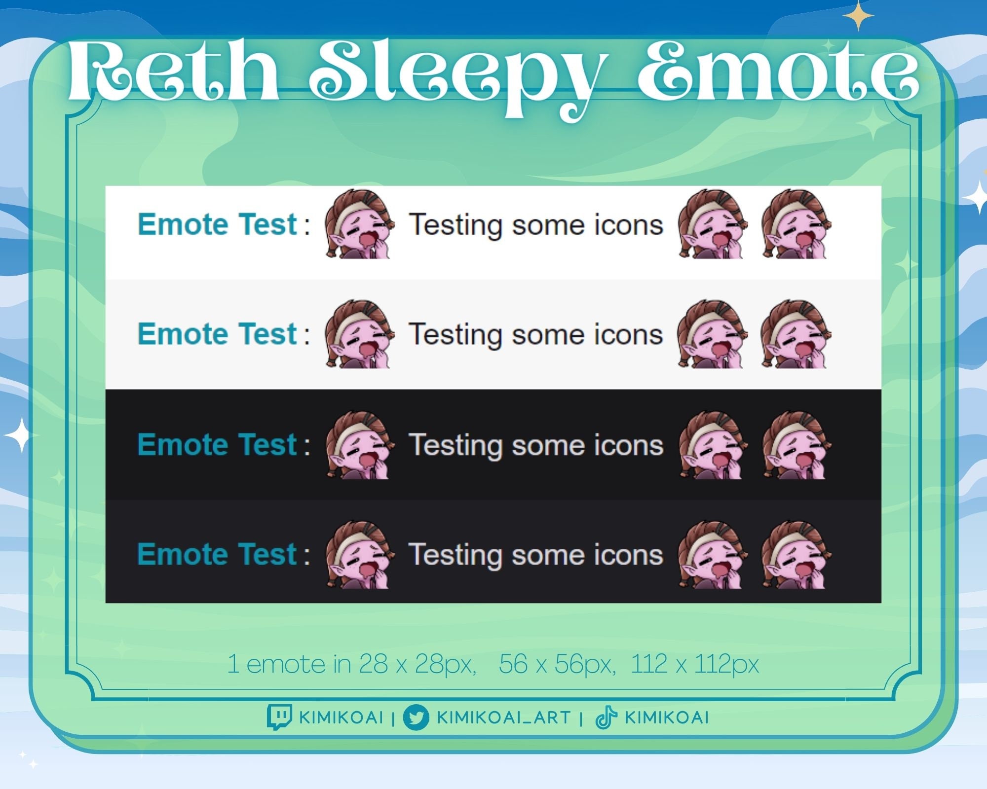 Palia Reth Sleepy Emote for Twitch - Etsy