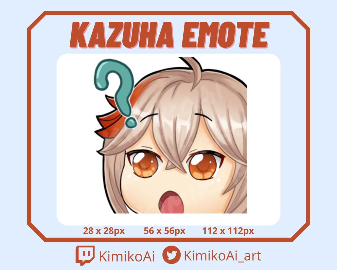 Genshin Impact Kazuha Question Mark Emote Twitch Discord | Etsy Canada