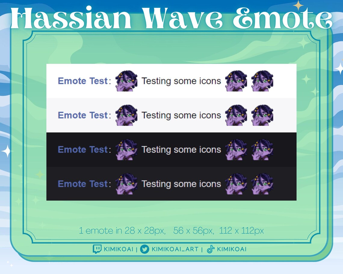 Palia Hassian Wave Emote for Twitch - Etsy
