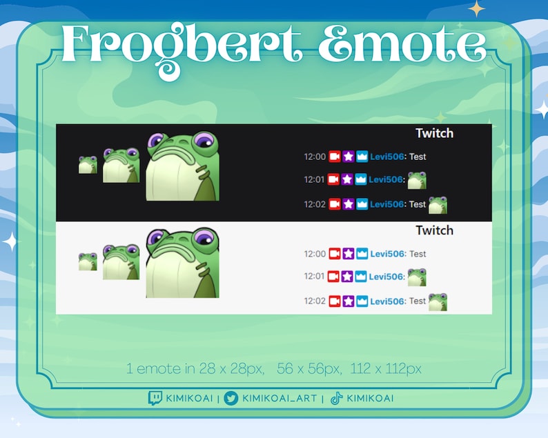 Palia Frogbert Emote for Twitch - Etsy