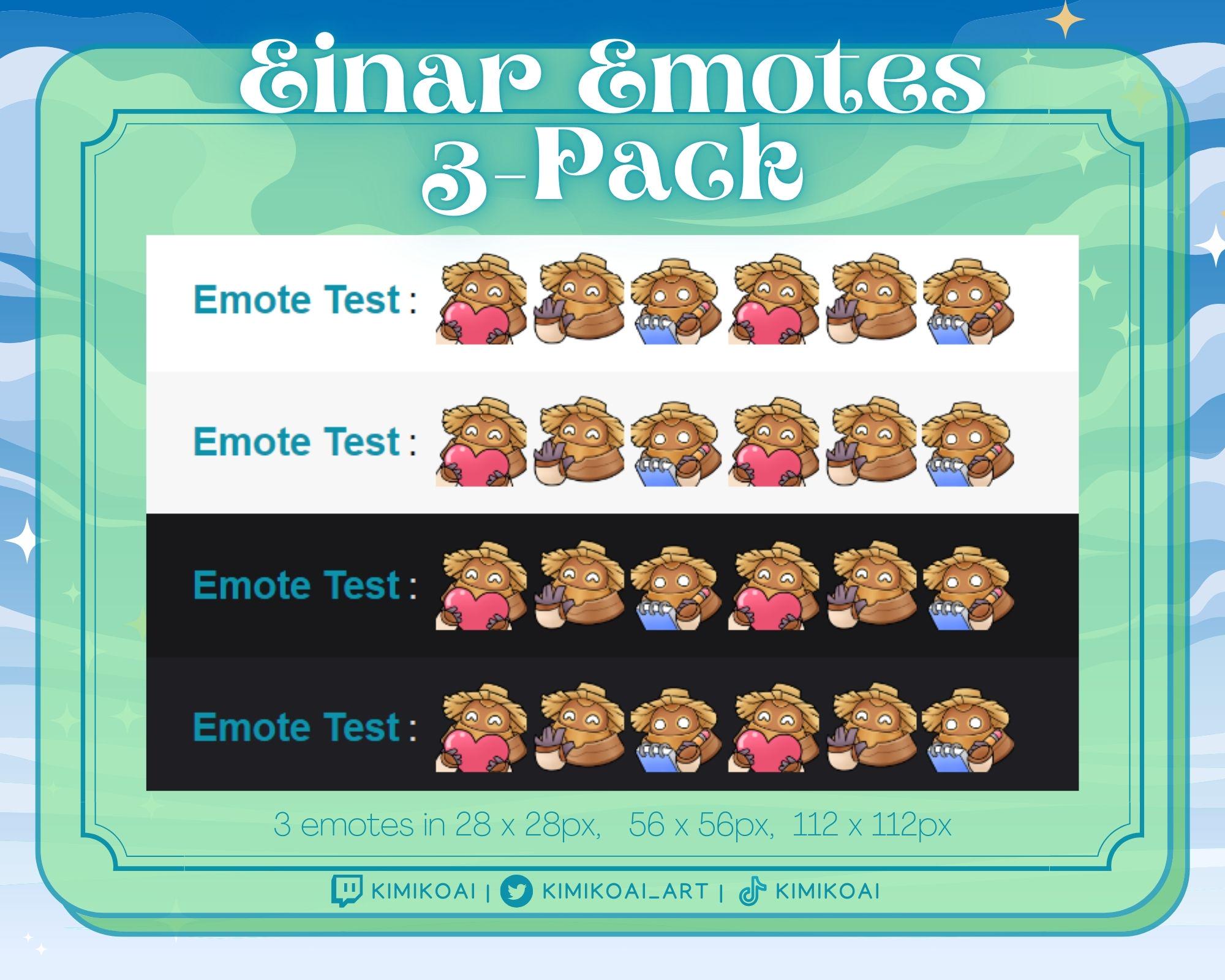 Palia Einar Emote 3 Pack, Heart, Love, Wave, Greet, Notes, Writing ...