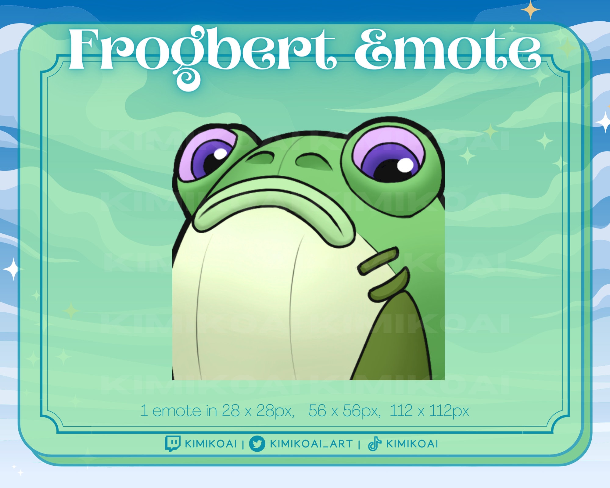 Palia Frogbert Emote for Twitch - Etsy