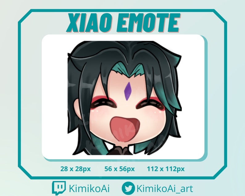 Genshin Impact Xiao Happy Smile Emote Twitch Discord | Etsy Canada