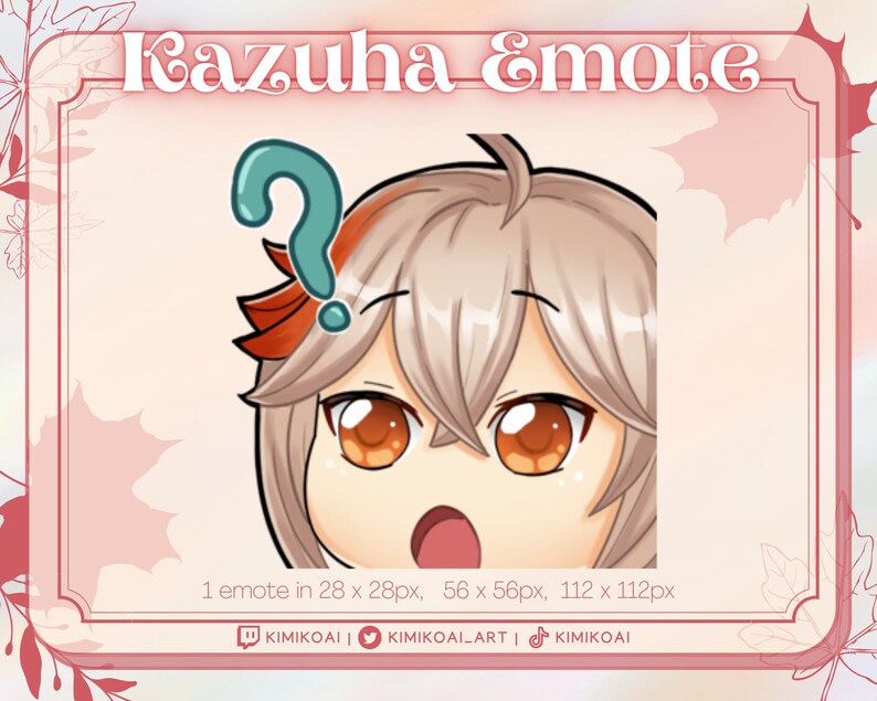 Genshin Impact Kazuha Question Mark Emote, Twitch, Discord, Youtube ...
