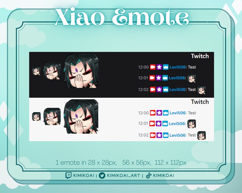 Genshin Impact Xiao Emote 3 Pack, Twitch, Discord, Youtube, Anime ...