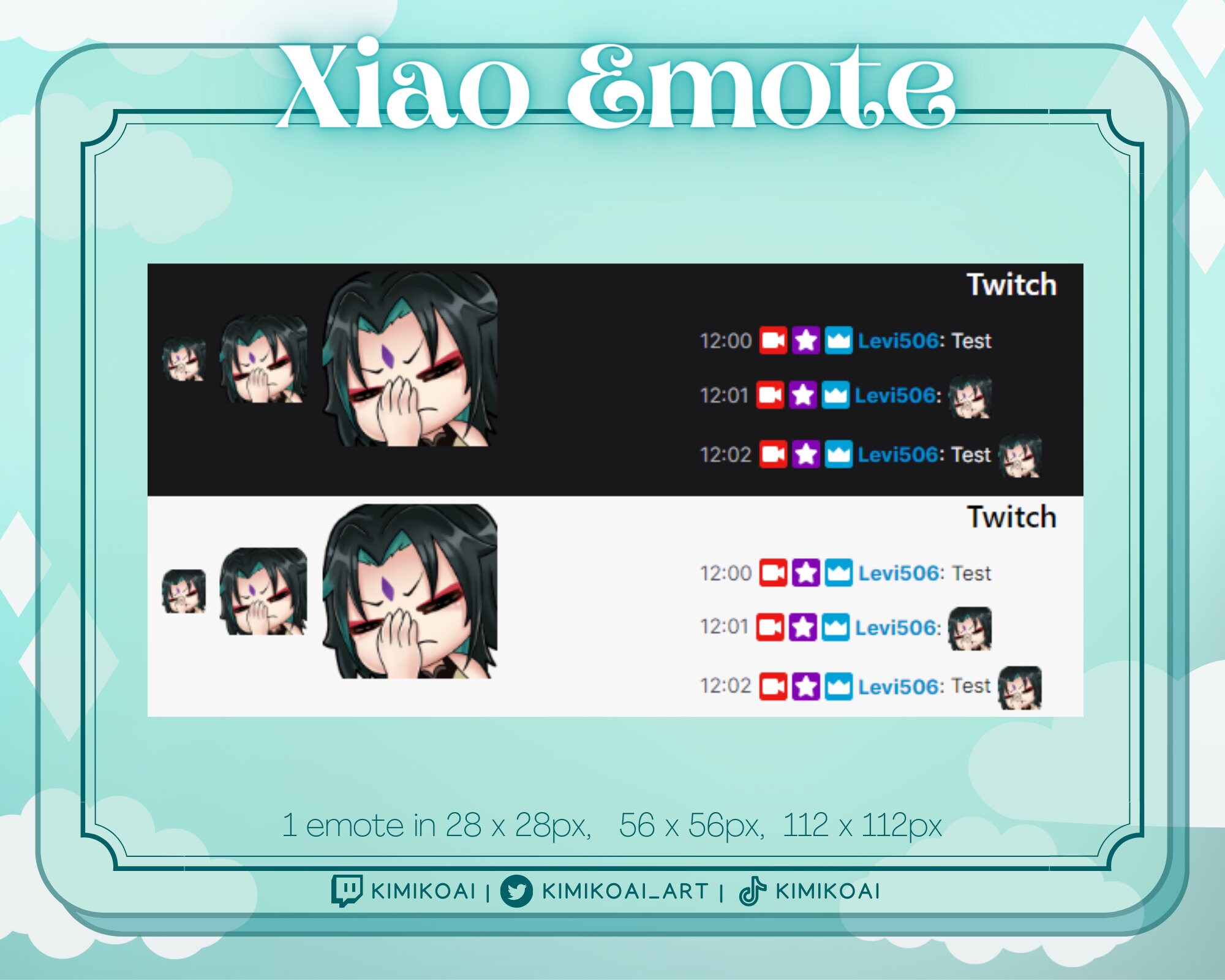 Genshin Impact Xiao Emote 3 Pack, Twitch, Discord, Youtube, Anime ...