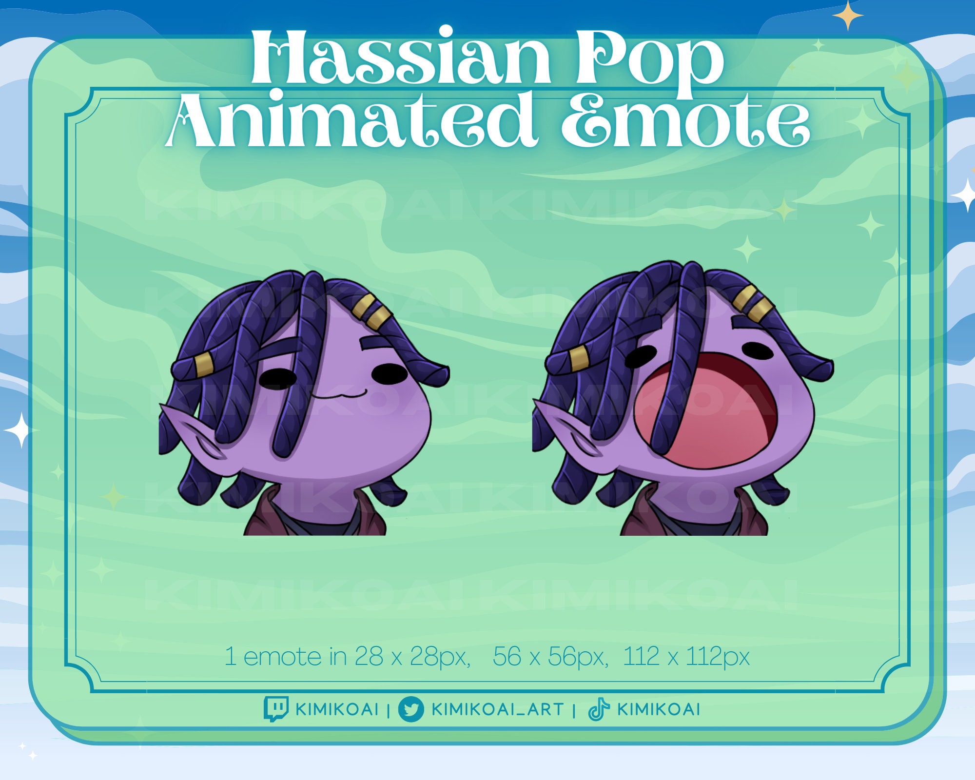 Palia Hassian Pop Animated Emote for Twitch, Discord, Youtube - Etsy