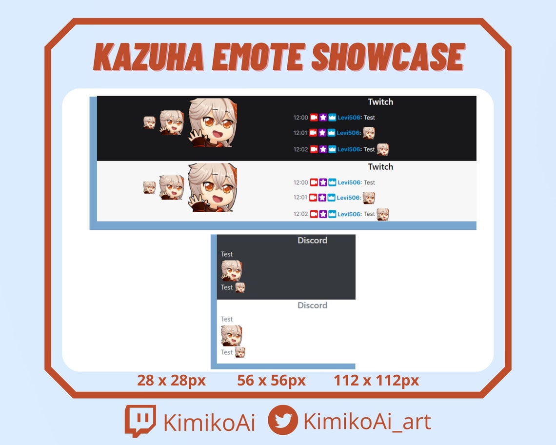 Genshin Impact Kazuha Wave Emote Twitch Discord Anime | Etsy Canada
