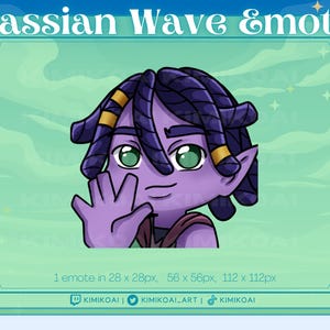 Palia Hassian Wave Emote for Twitch - Etsy