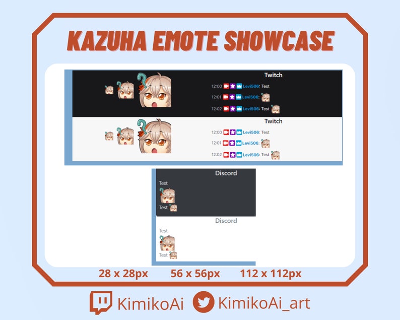Genshin Impact Kazuha Question Mark Emote Twitch Discord | Etsy Canada