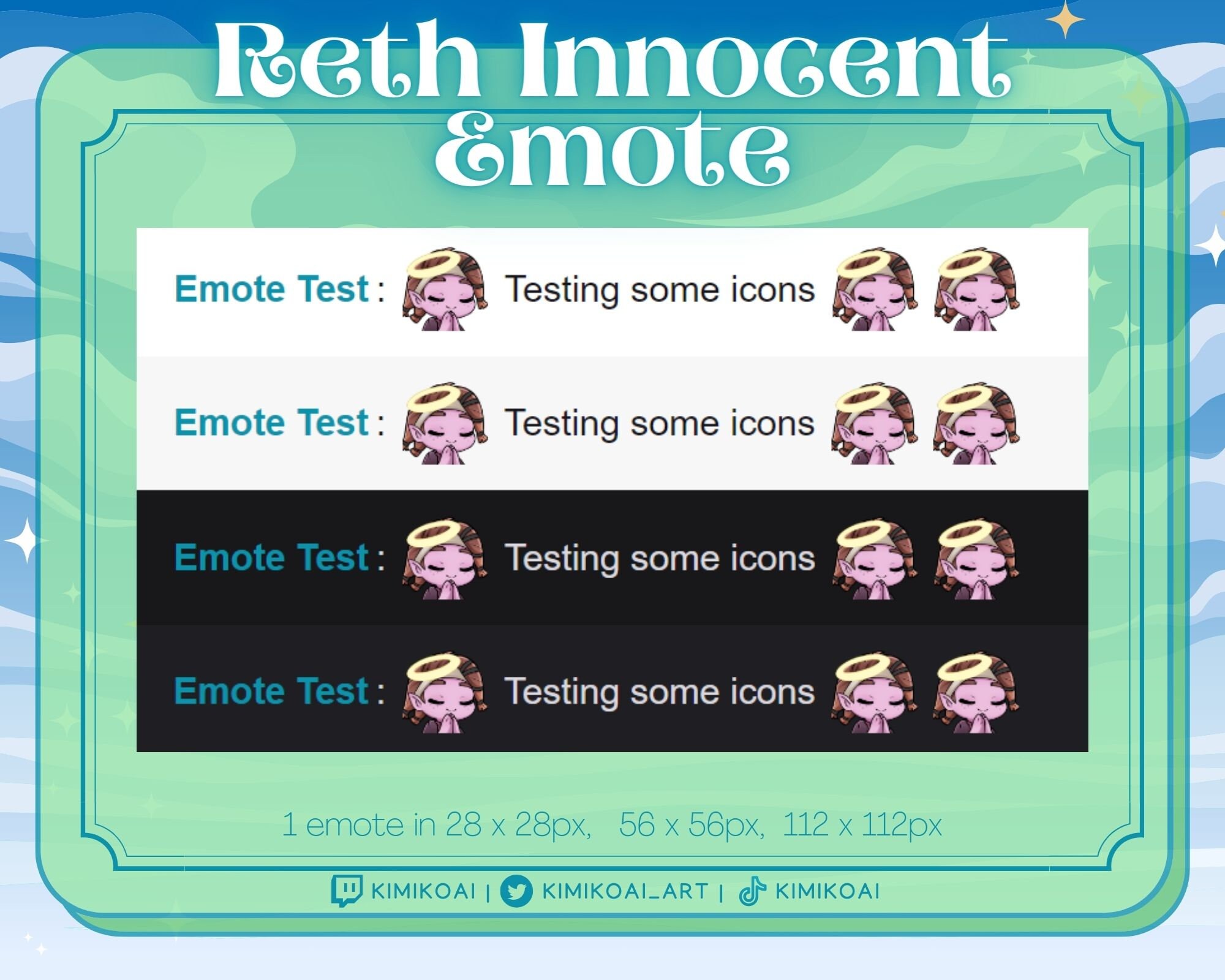 Palia Reth Innocent Emote for Twitch - Etsy