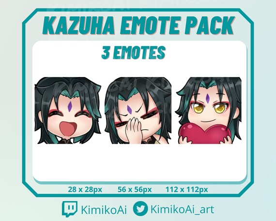 Genshin Impact Xiao Emote 3Er Pack Twitch Discord Youtube | Etsy