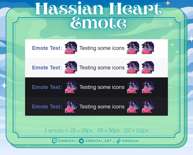 Palia Hassian Heart Emote for Twitch - Etsy