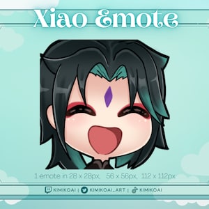 Genshin Impact Xiao Happy Smile Emote, Twitch, Discord, Youtube, Anime ...