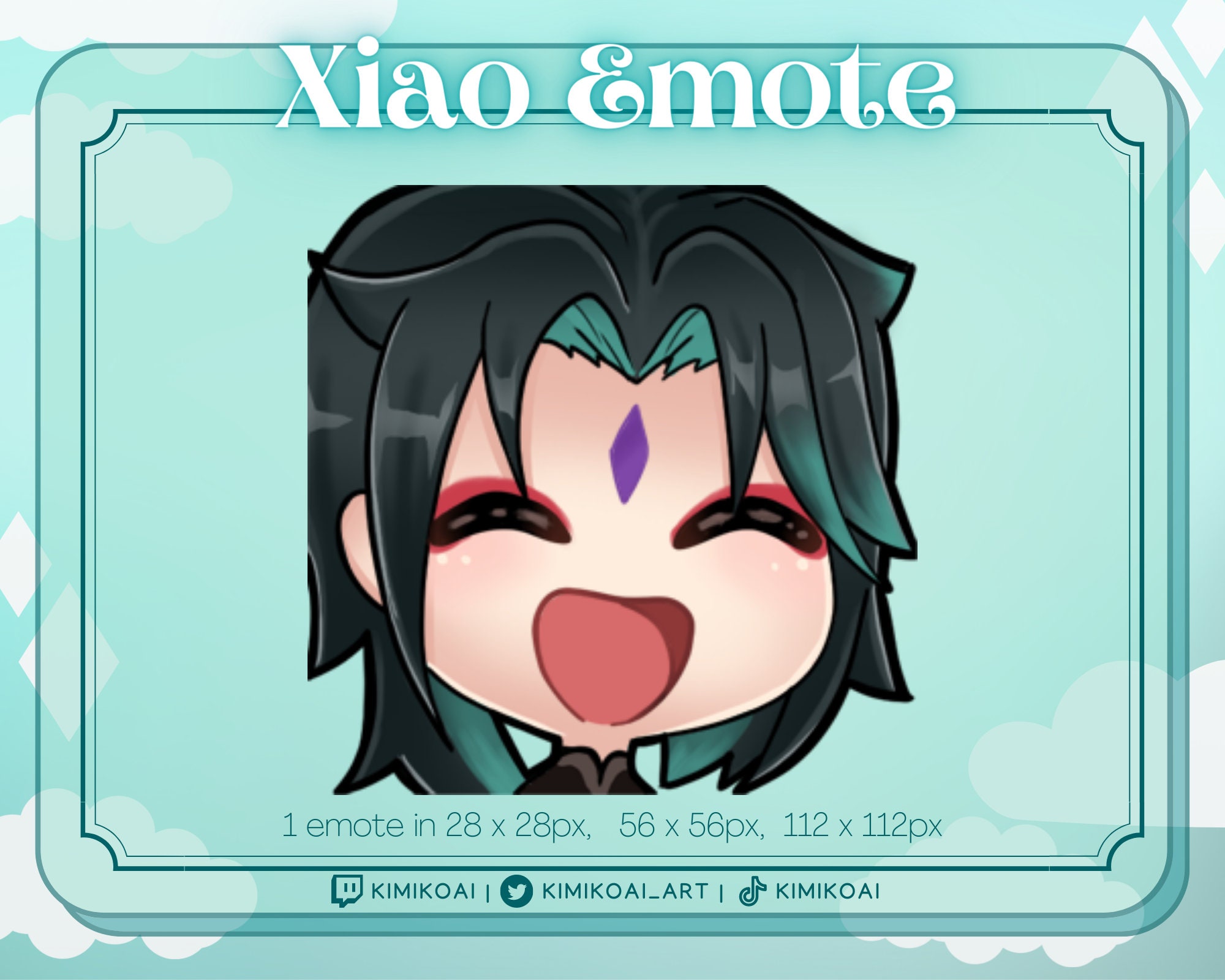 Genshin Impact Xiao Happy Smile Emote, Twitch, Discord, Youtube, Anime ...