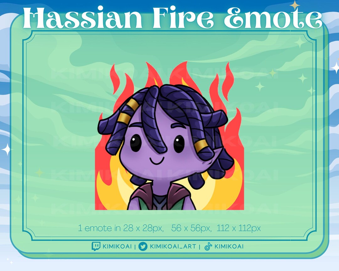 Palia Hassian This is Fine Fire Emote for Twitch - Etsy