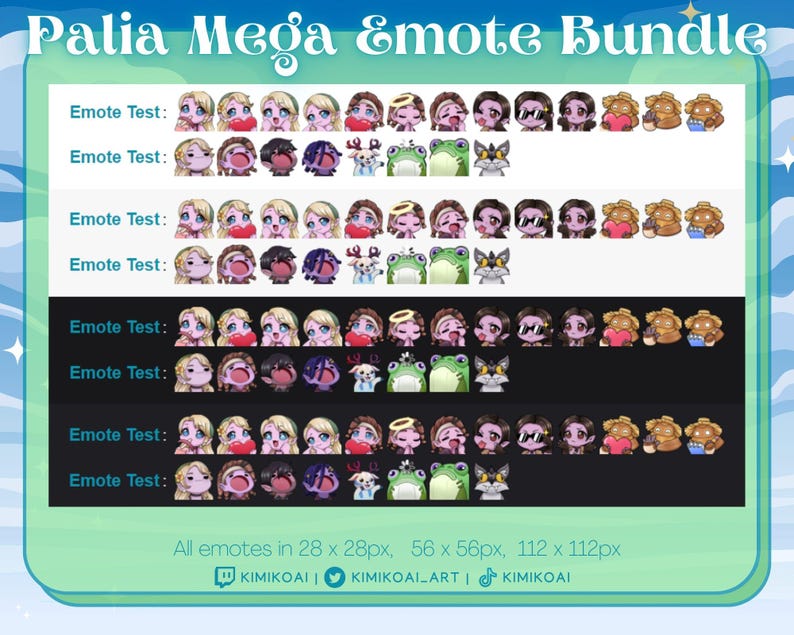 Palia Emote Mega Bundle, Animated and Static Emotes, for Streamers ...