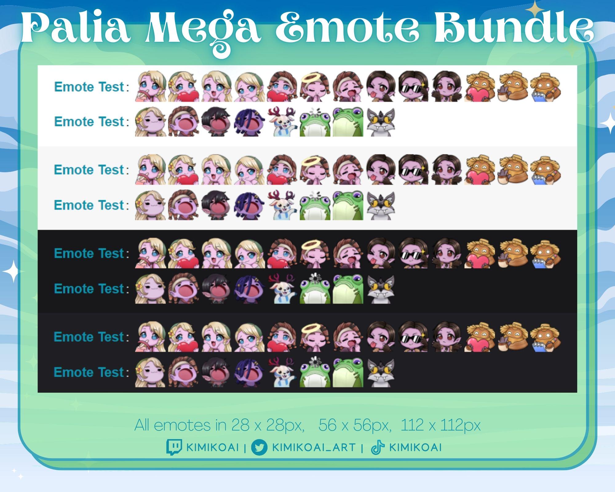 Palia Emote Mega Bundle, Animated and Static Emotes, for Streamers ...