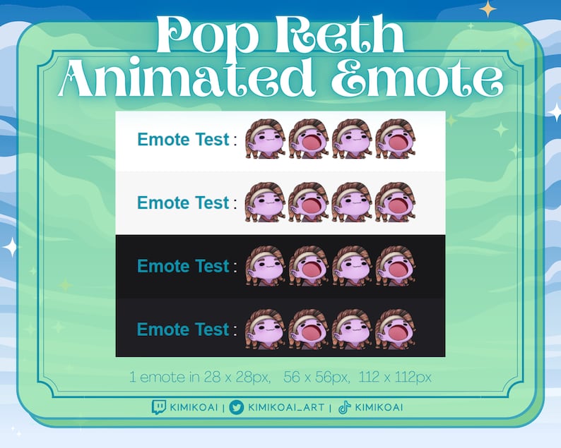 Palia Pop Reth Animated Emote for Twitch - Etsy