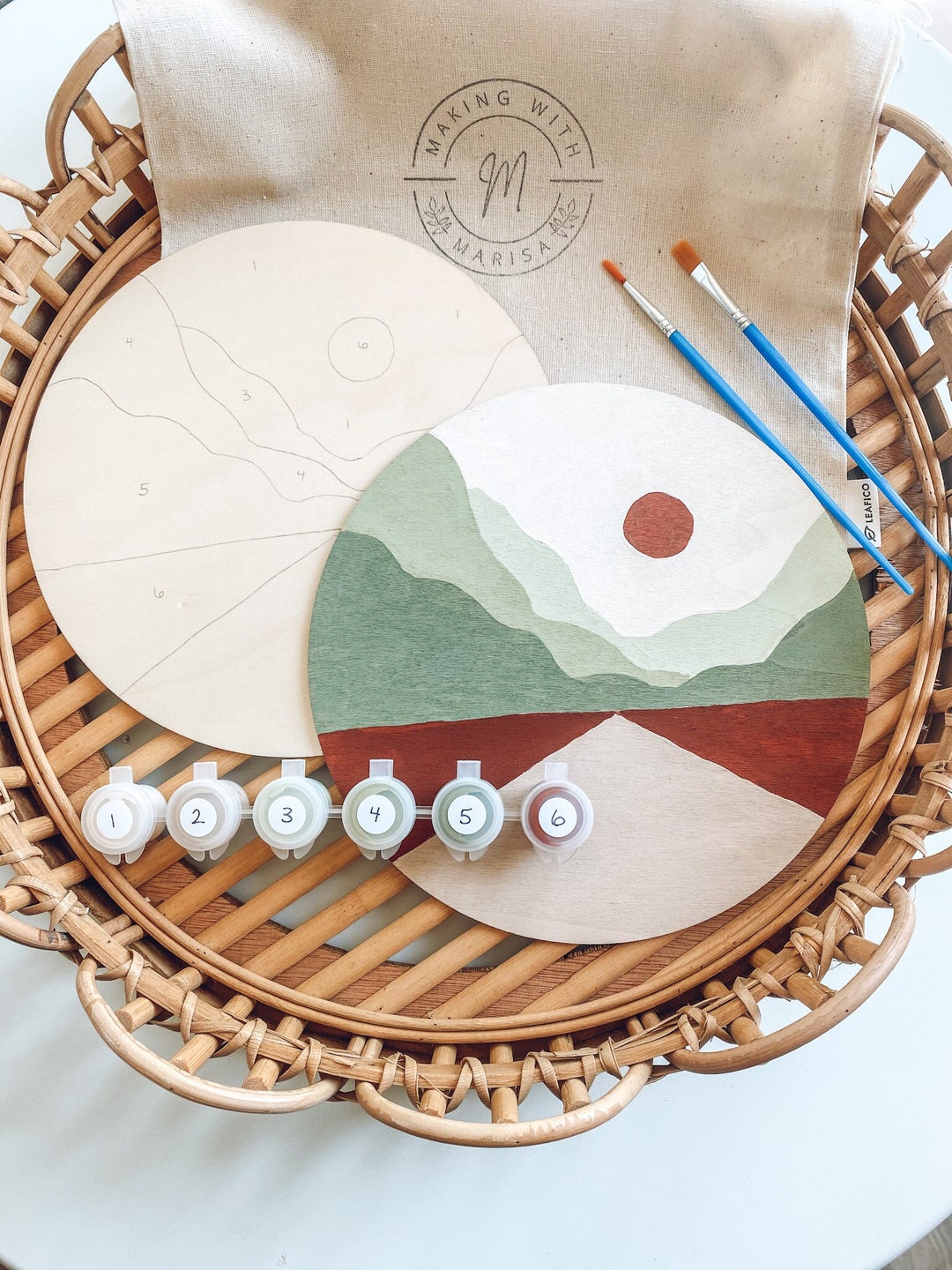 ROADWAY Minimalist Landscape Paint by Number Kit for Adults, Beginner ...