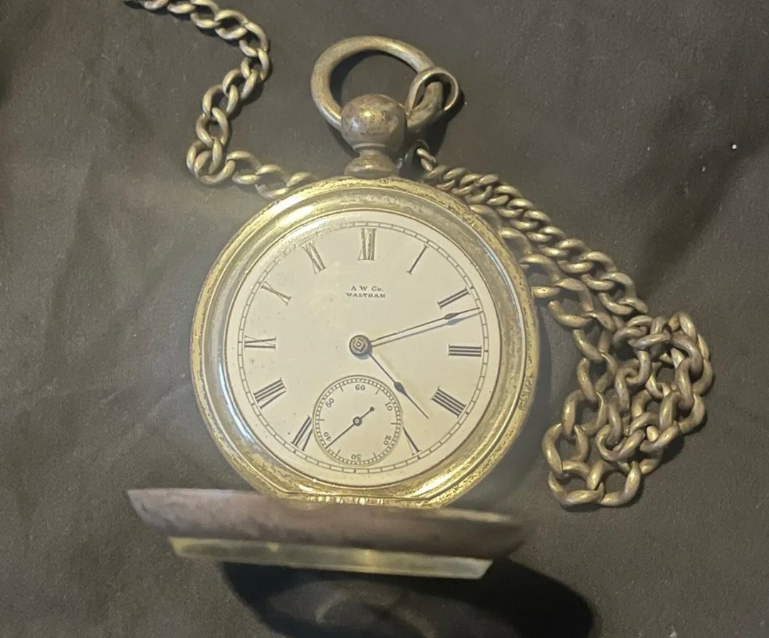 A.W. Company Waltham Pocket Watch - Etsy
