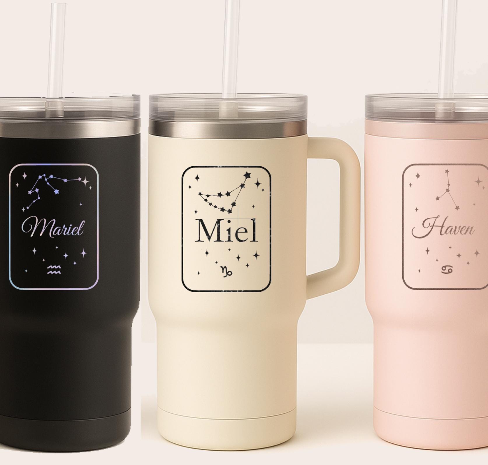 Custom Zodiac Tarot Tumbler Decal – Personalized Name + Constellation ...