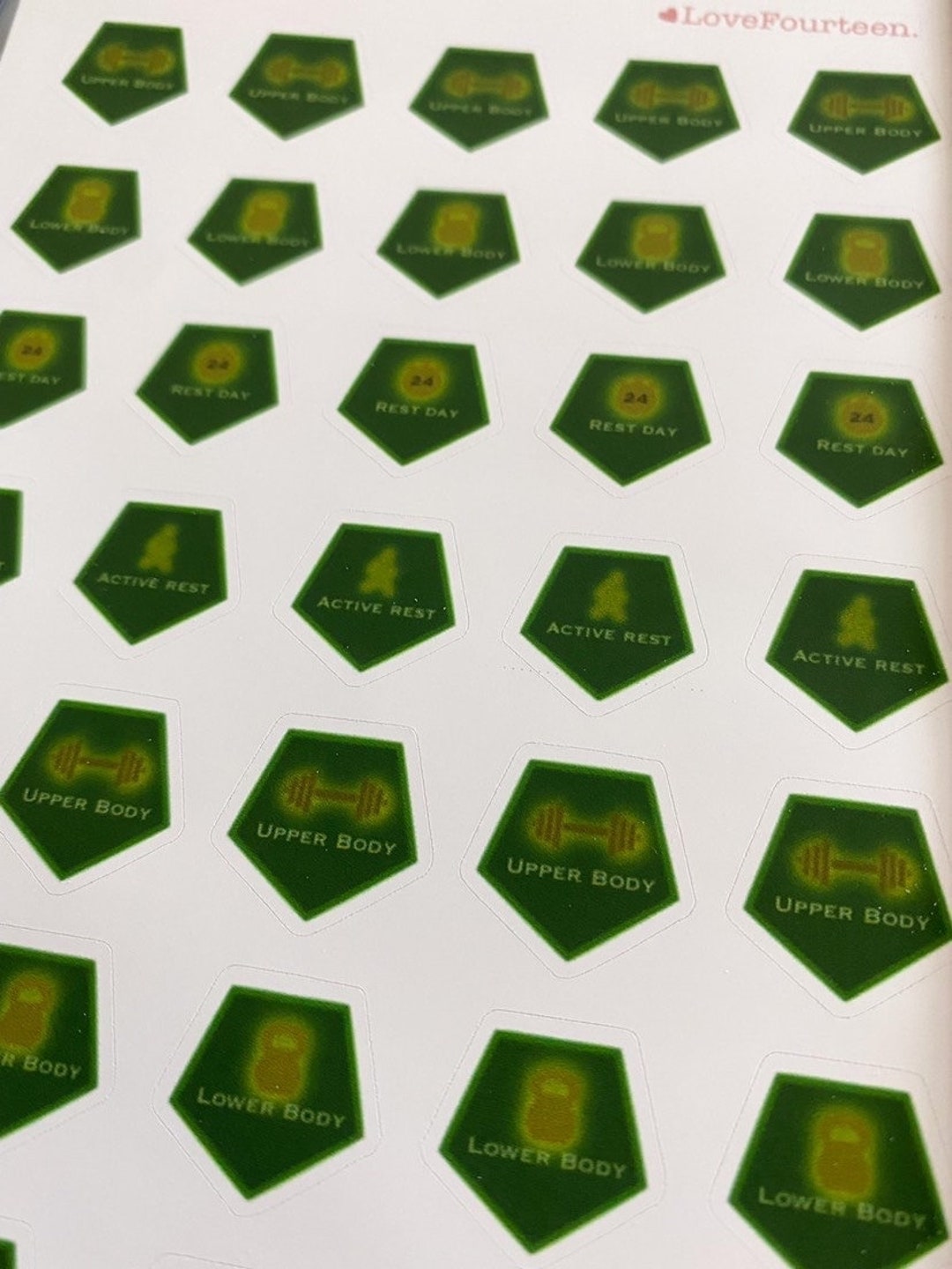 Workout Sticker, Upper & Lower Body Split Sticker, Bullet Journal ...