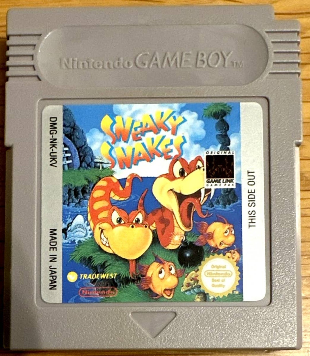 Vintage 1991 Sneaky Snakes Gameboy Nintendo Retro Genuine Video Game ...